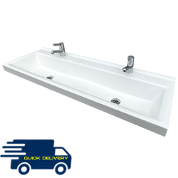 Solid Surface Wash Trough 1800mm For Cabinet or Underframe Mounting